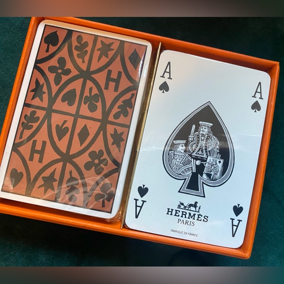 Hermes | Games | Herms Vintage Collectible Playing Cards Original Box ...